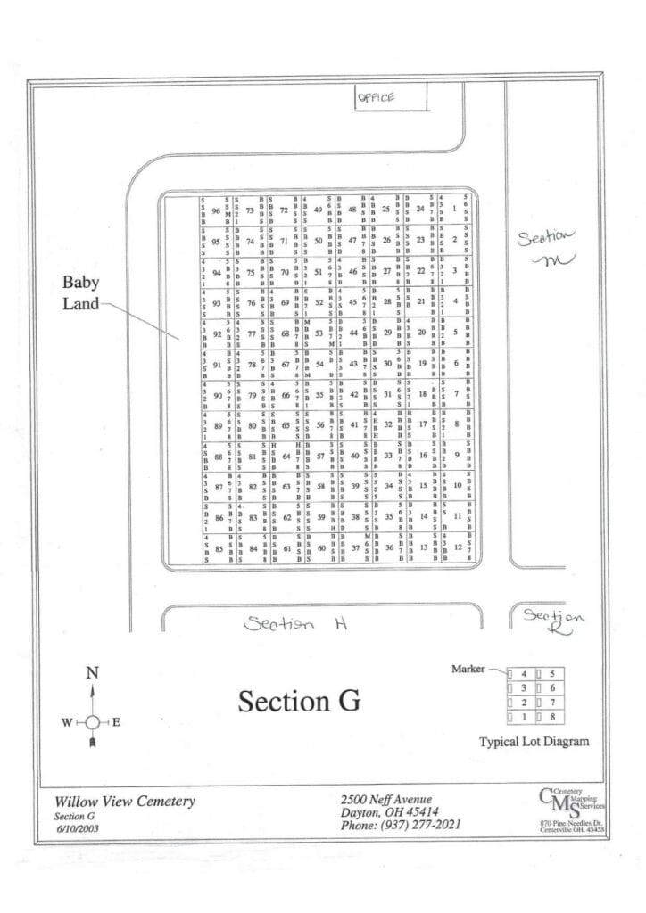 Section Maps | Cemetery Layouts by Willow View Cemetery